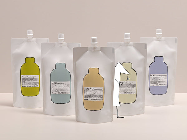 Meet Essential Haircare shampoo refill pouches - Davines UK